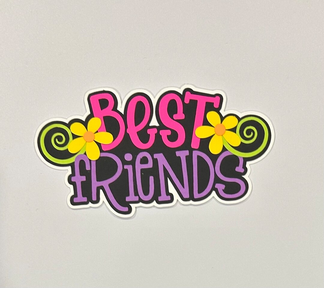 Best Friends Scrapbook Title Handmade Paper Pierced - Etsy
