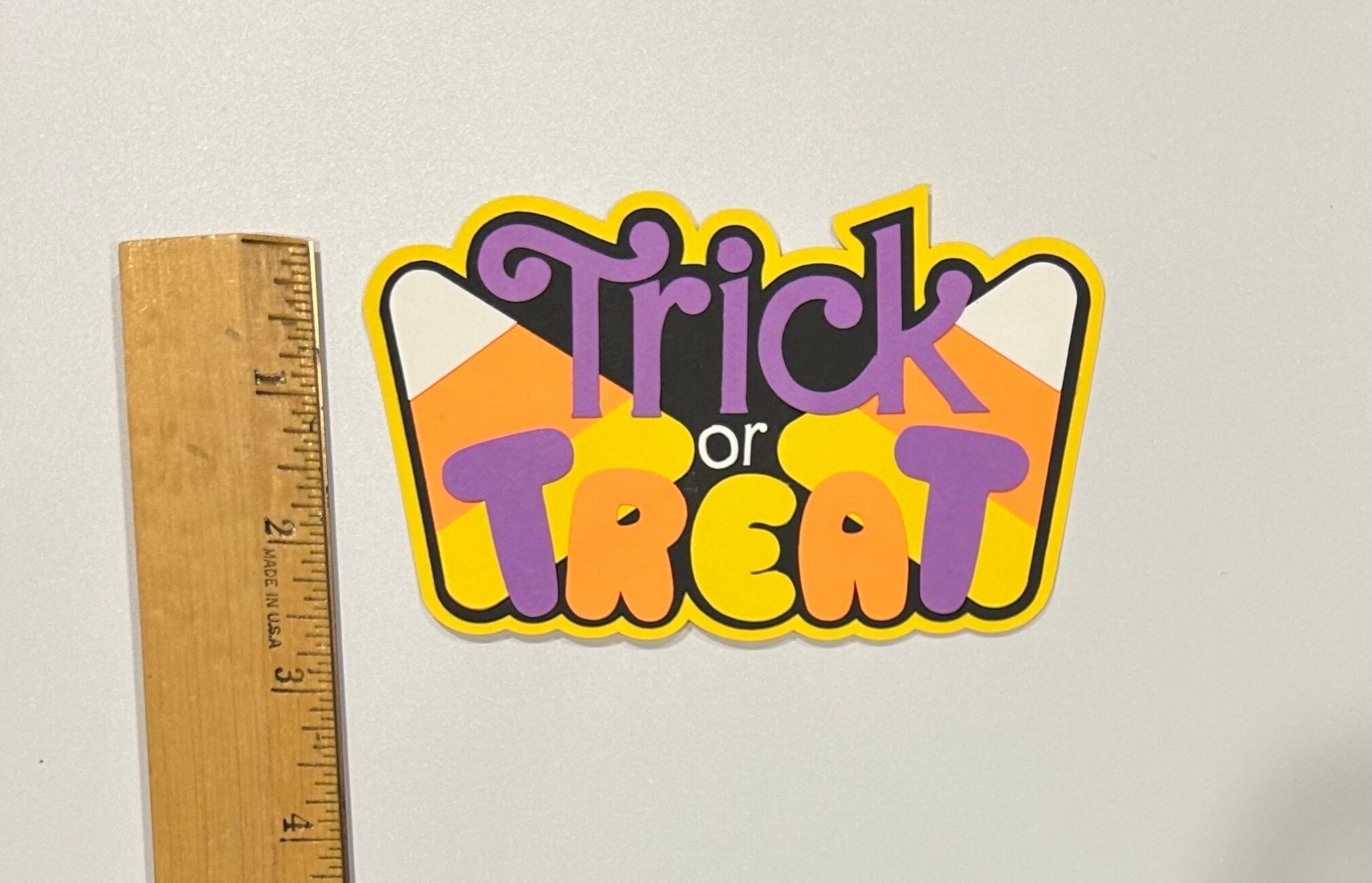 Trick or Treat Halloween Scrapbook Title or Card Making Embellishment ...