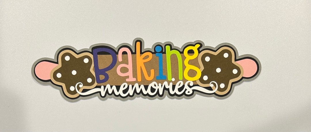Baking Memories Scrapbook Title Handmade Paper Pierced - Etsy