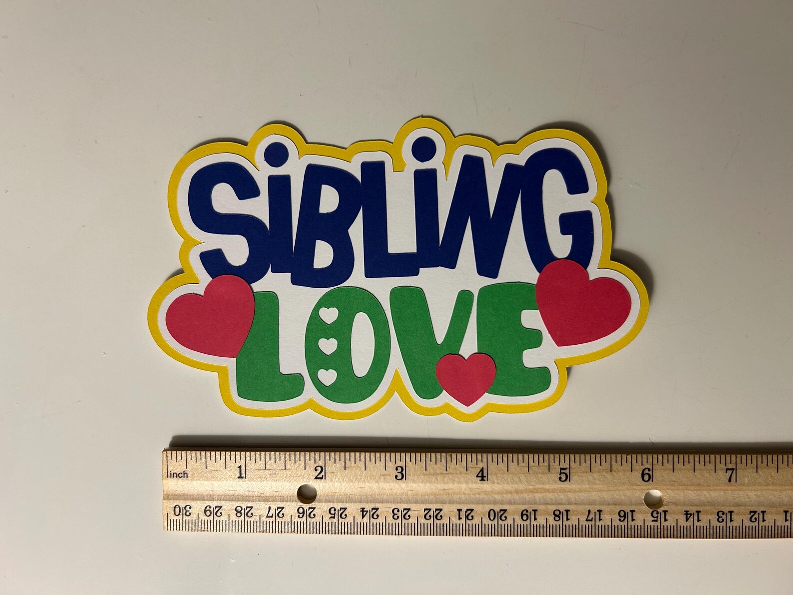 Sibling Love Scrapbook Title Handmade Paper Pieced Die Cut - Etsy
