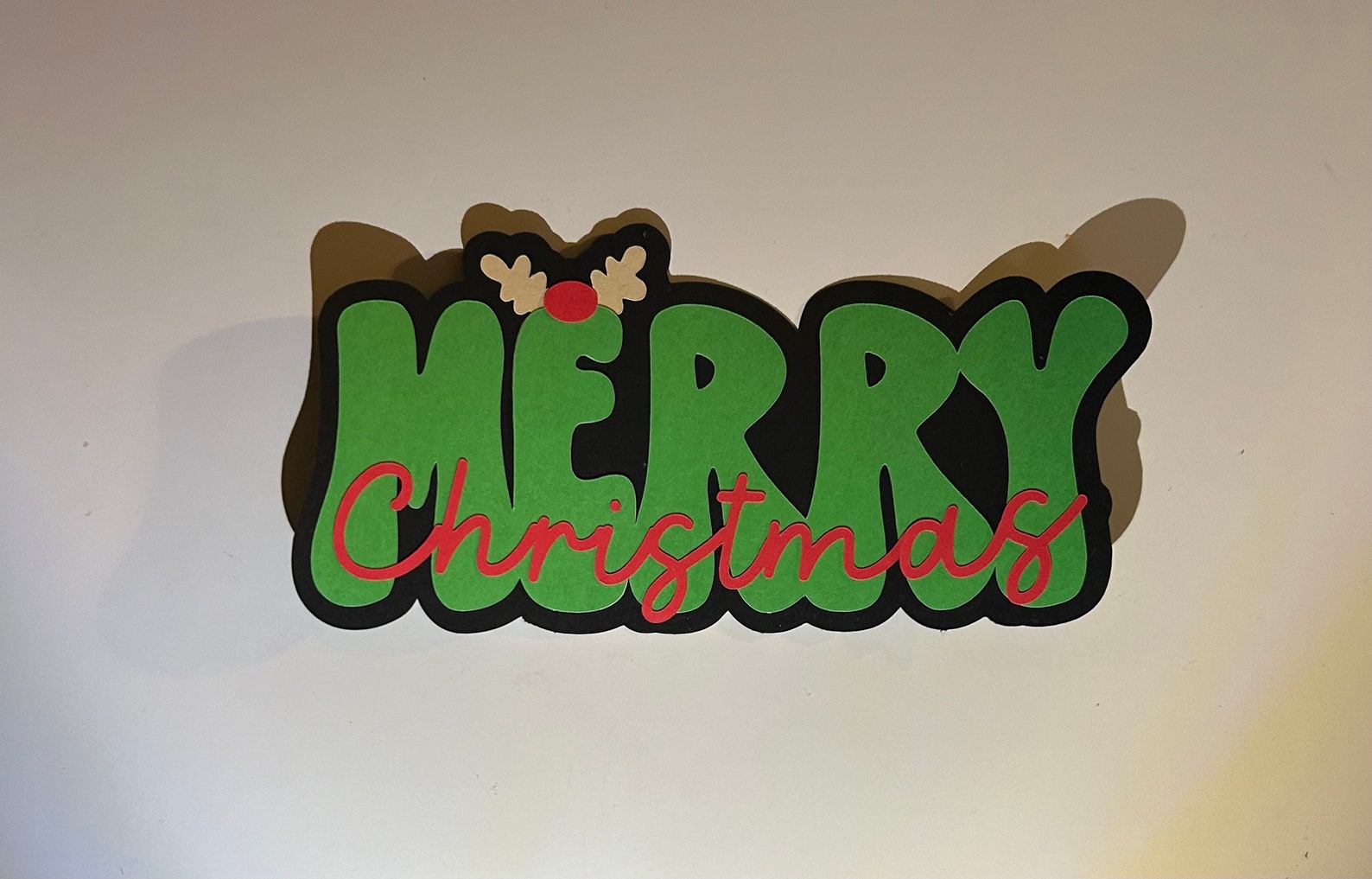 Merry Christmas Scrapbook Title Handmade Paper Pierced Die Cut - Etsy