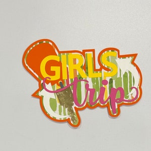 Girls Trip Scrapbook Title Handmade Paper Pierced - Etsy