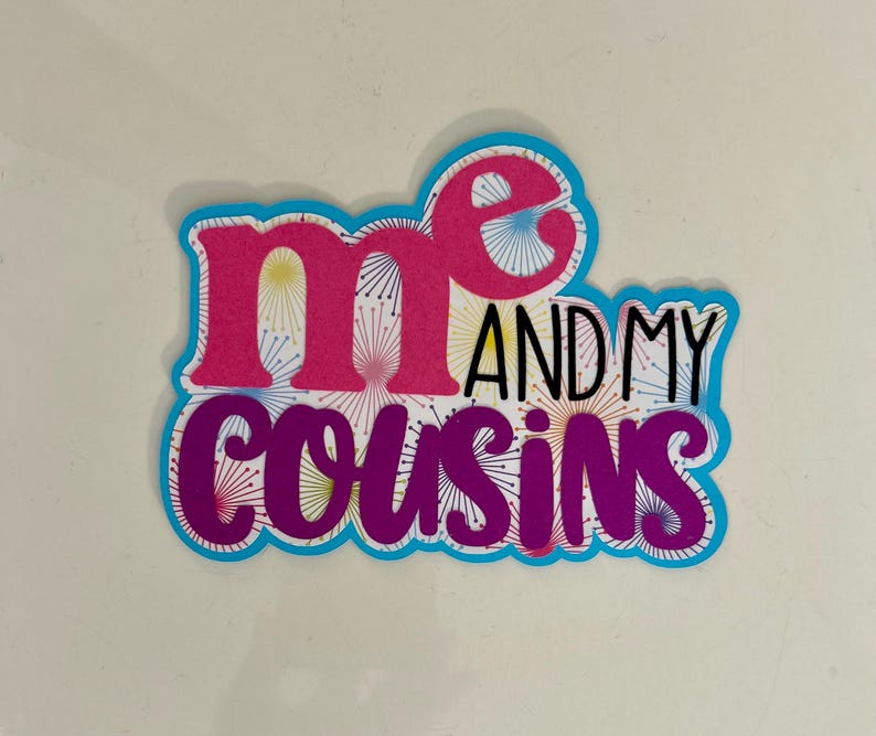 Me and My Cousins Scrapbook Title Handmade Paper Pierced - Etsy