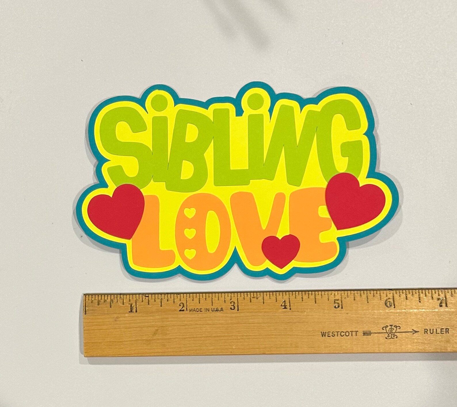 Sibling Love Scrapbook Title Handmade Paper Pierced Die Cut - Etsy