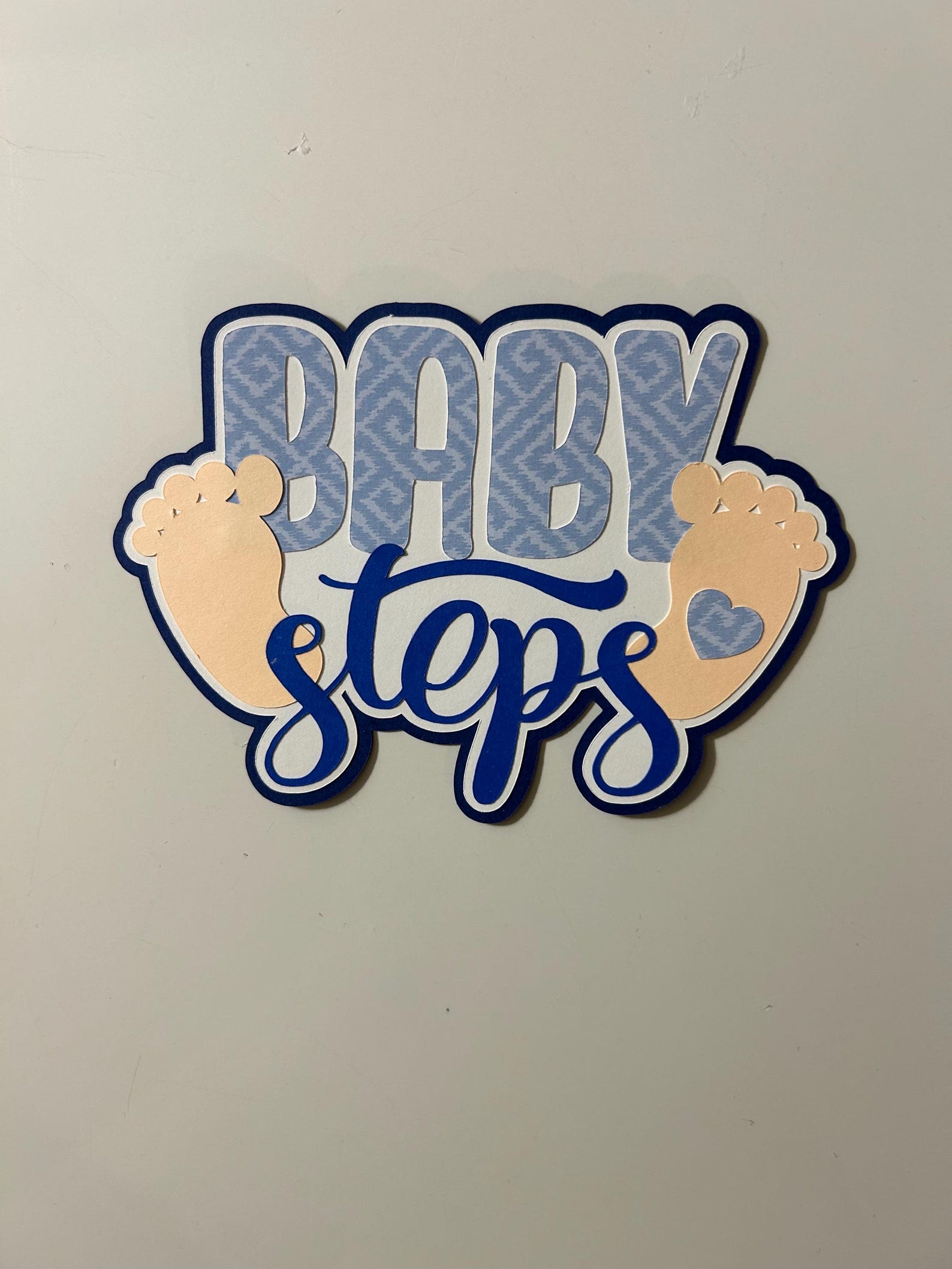 Baby Steps Premade Scrapbook Title Handmade Paper Pieced Die Cut - Etsy