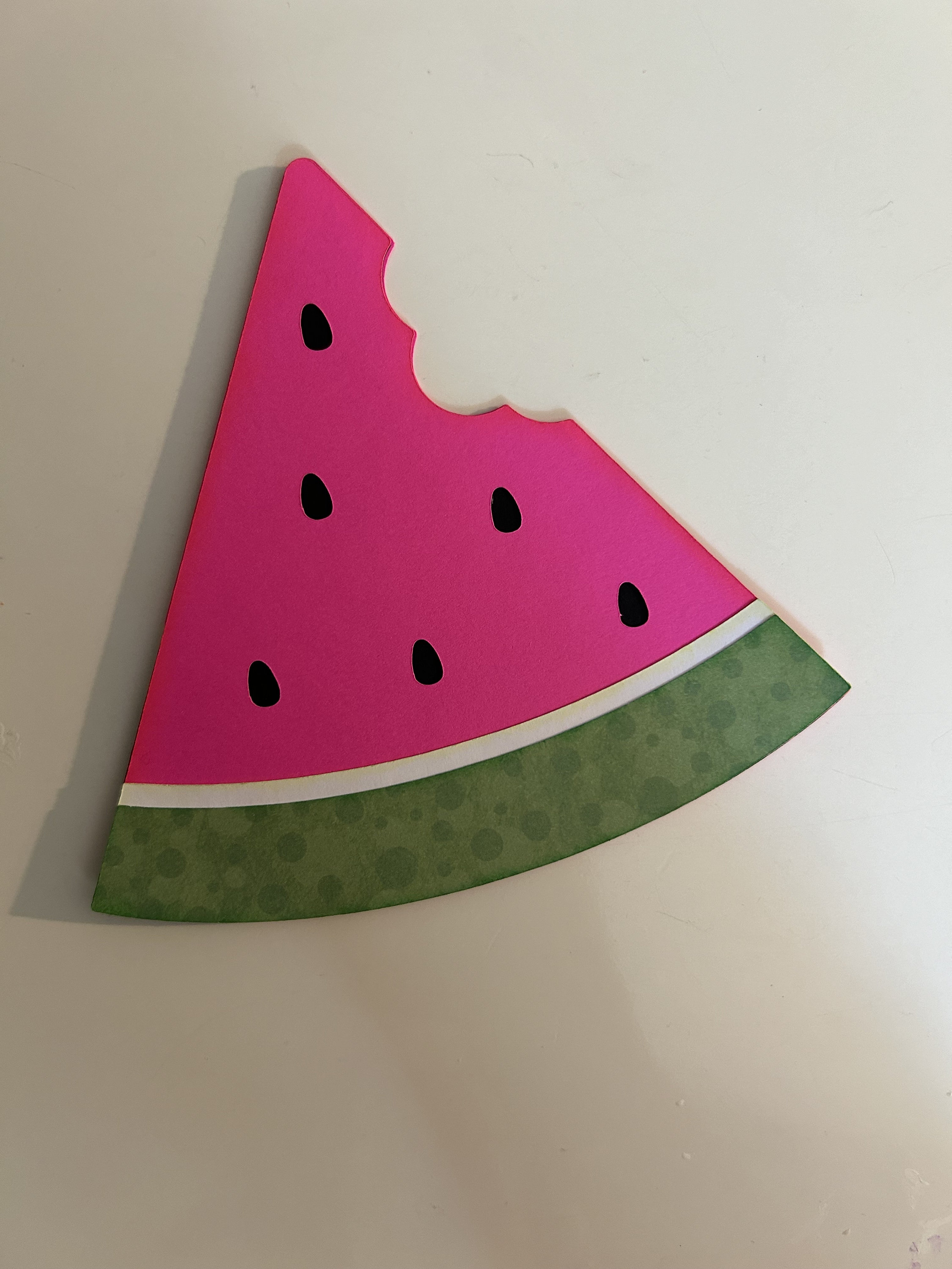 Slice of Watermelon All Occasion Card Handmade Paper Pieced Die Cut ...