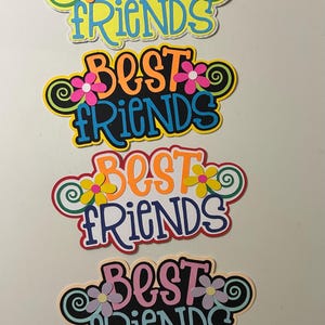 Best Friends Scrapbook Title Handmade Paper Pierced - Etsy
