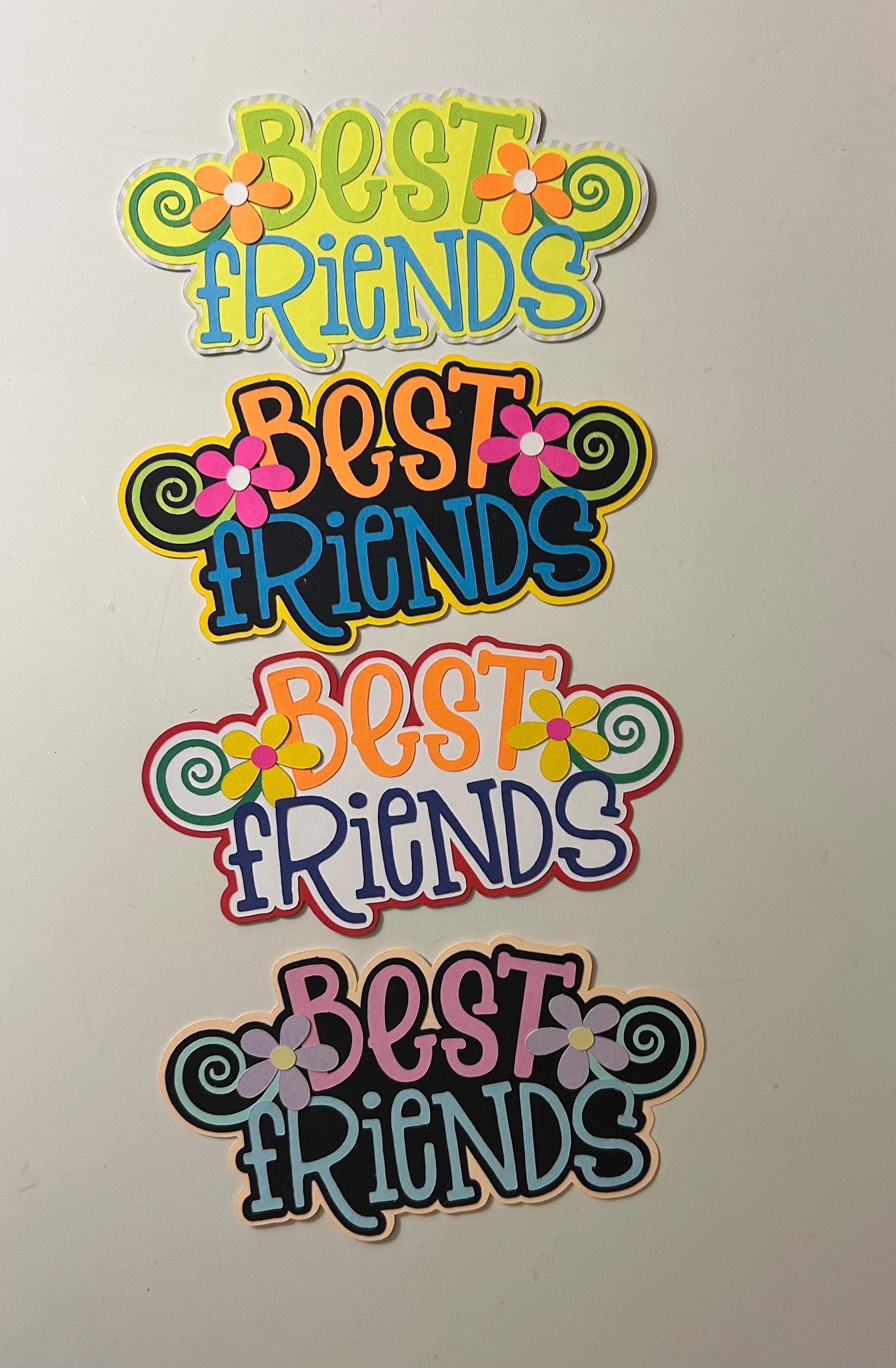 Best Friends Scrapbook Title Handmade Paper Pierced - Etsy