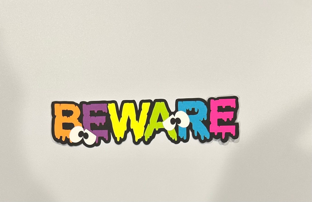 Beware Halloween Scrapbook Title or Card Making Embellishment - Etsy