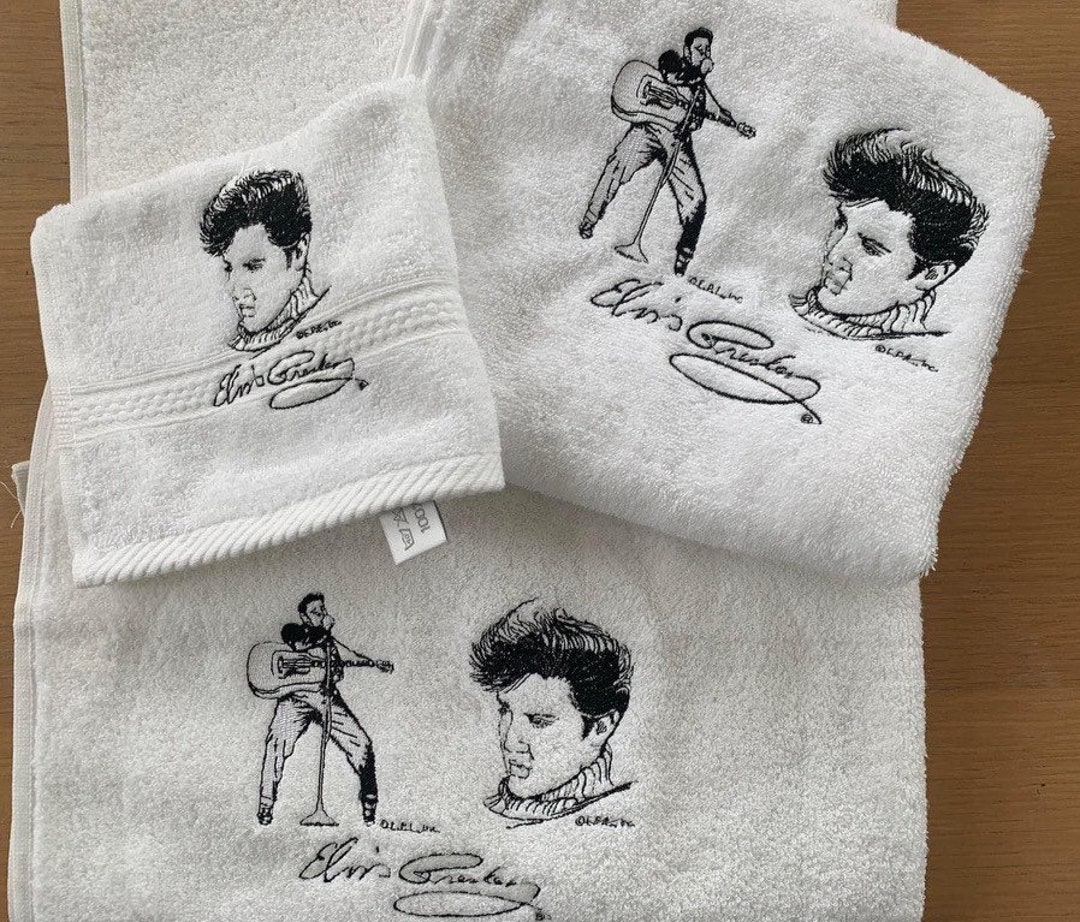 Elvis Presley Bath Towel Hand & Face Flannel Gift Set Mothers Day - Etsy UK