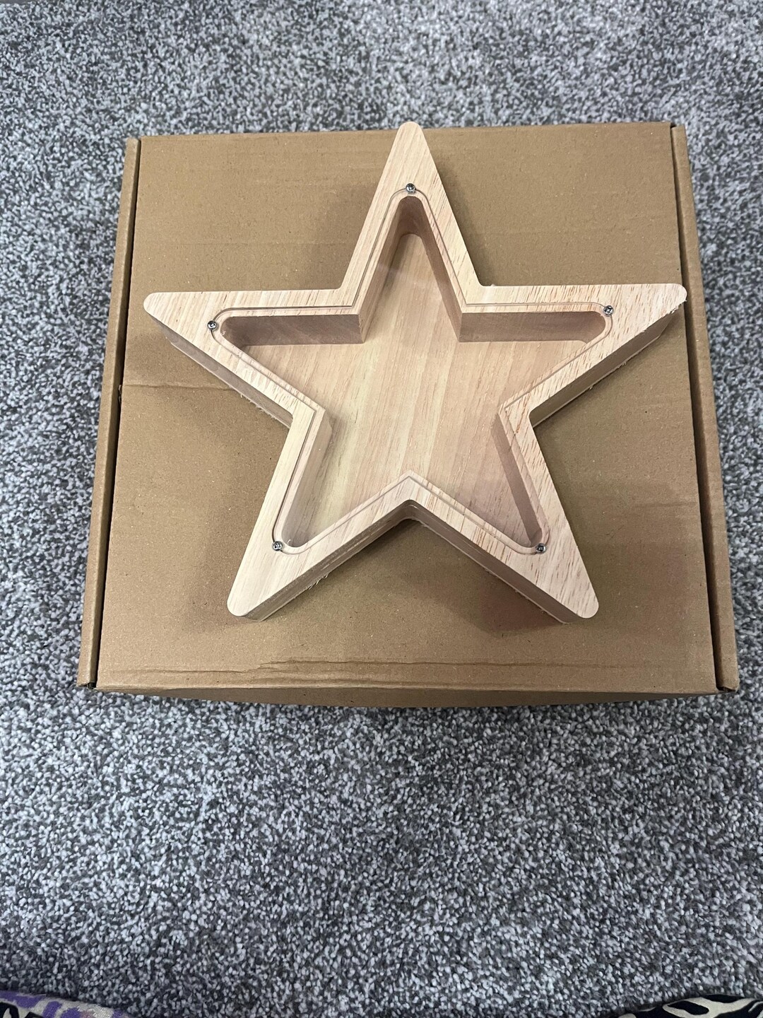 Children’s Wooden & Acrylic Star Money Box Piggy Bank Personalised - Etsy