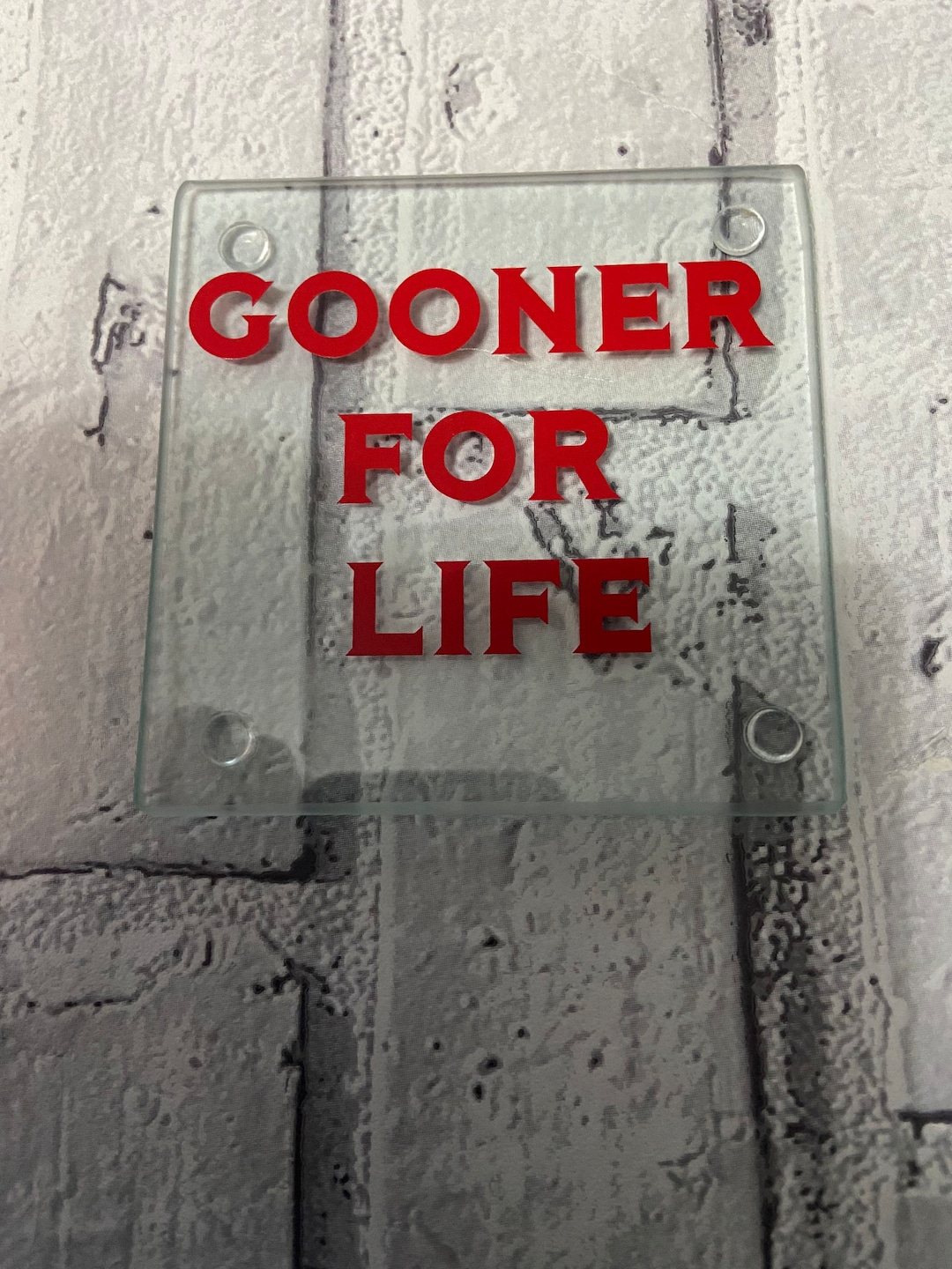 Glass Football Coaster Arsenal ‘gooner for Life’ - Etsy UK