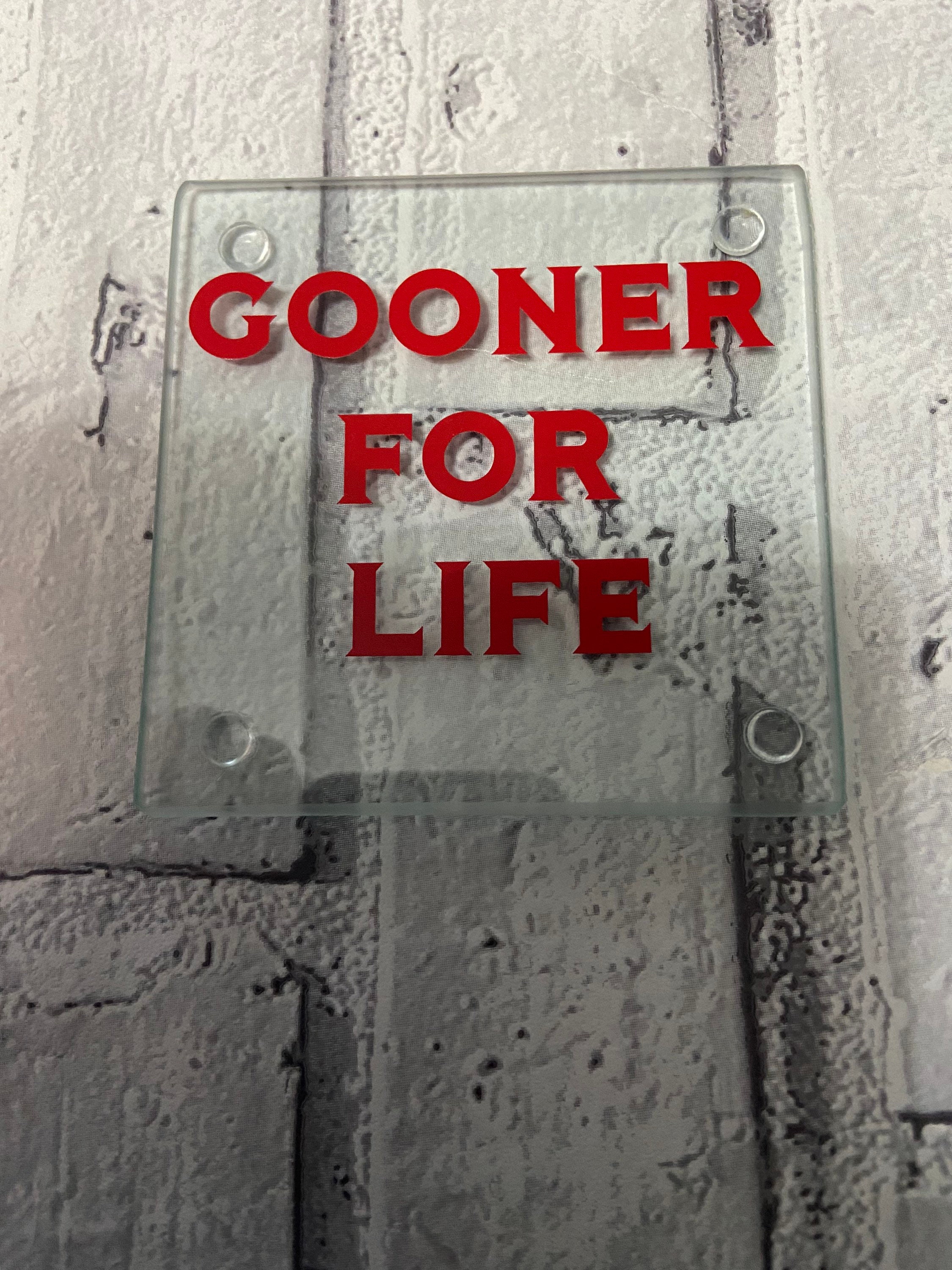 Glass Football Coaster Arsenal gooner for Life - Etsy UK