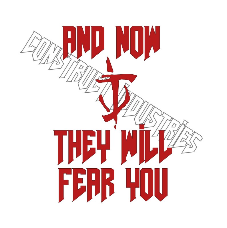 DOOM Slayer Symbol Vinyl Sticker and Now They Will Fear You fan Art - Etsy