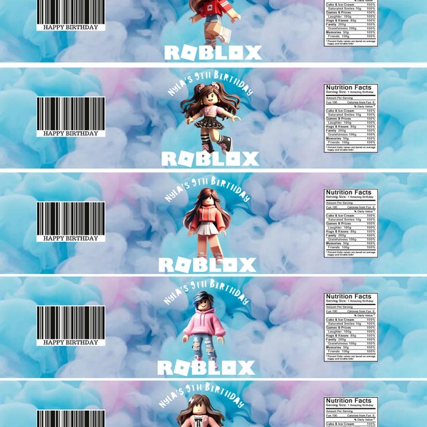Roblox Water Bottle Labels - Etsy