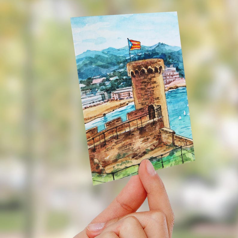 Tossa De Mar Tower Costa Brava Coast Landscape Catalonia Historical ...