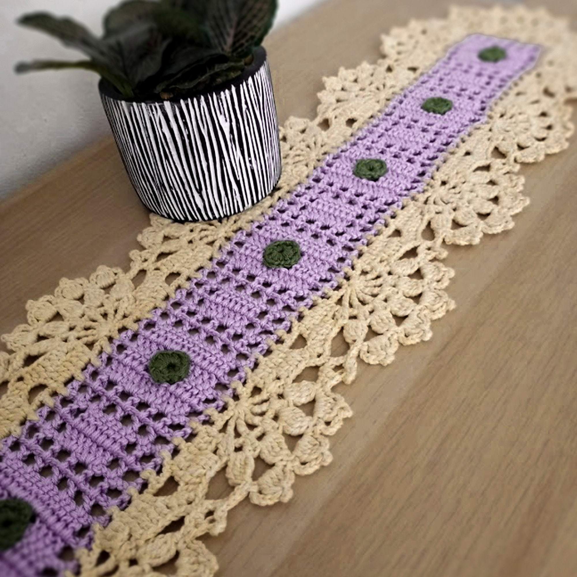 Crochet Table Runner Lace Table Runner Crochet Table Setting Dresser ...