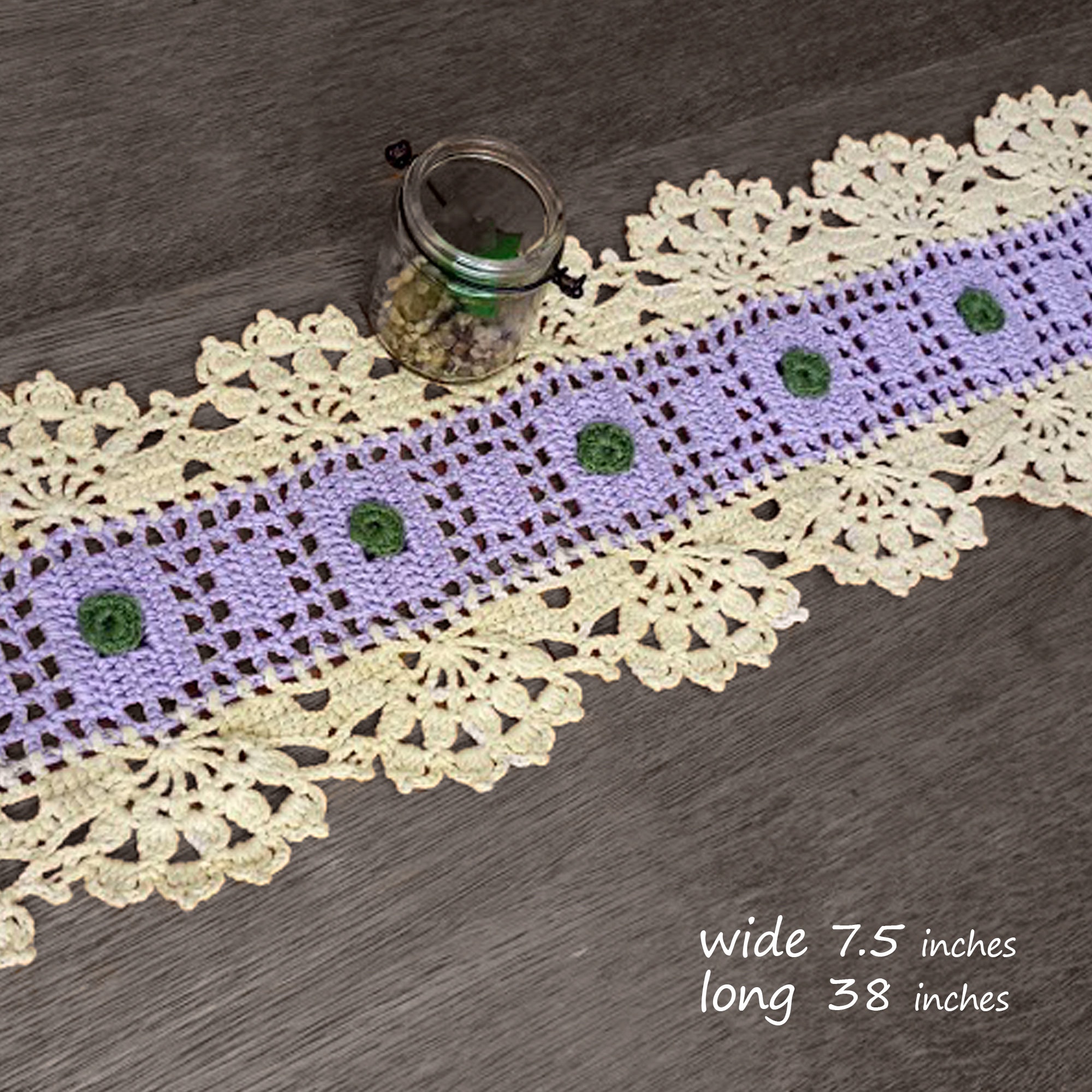 Crochet Table Runner Lace Table Runner Crochet Table Setting Dresser ...