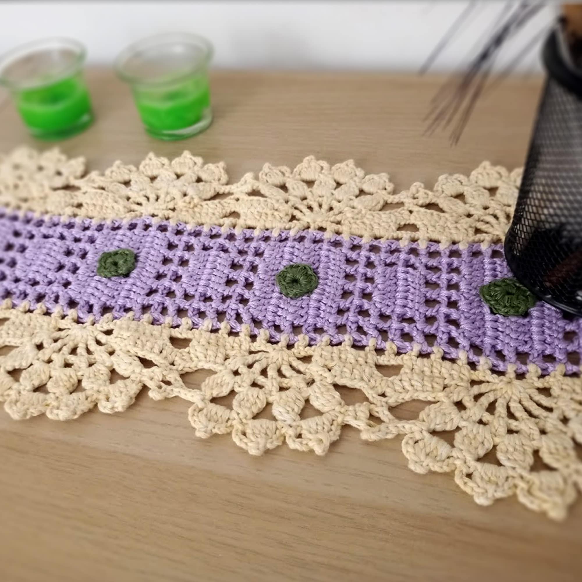 Crochet Table Runner Lace Table Runner Crochet Table Setting Dresser ...