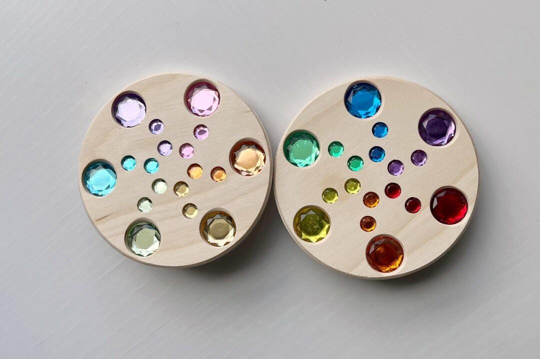 4” Mini Wooden Gem Spinner Sensory Calming Toy - Etsy