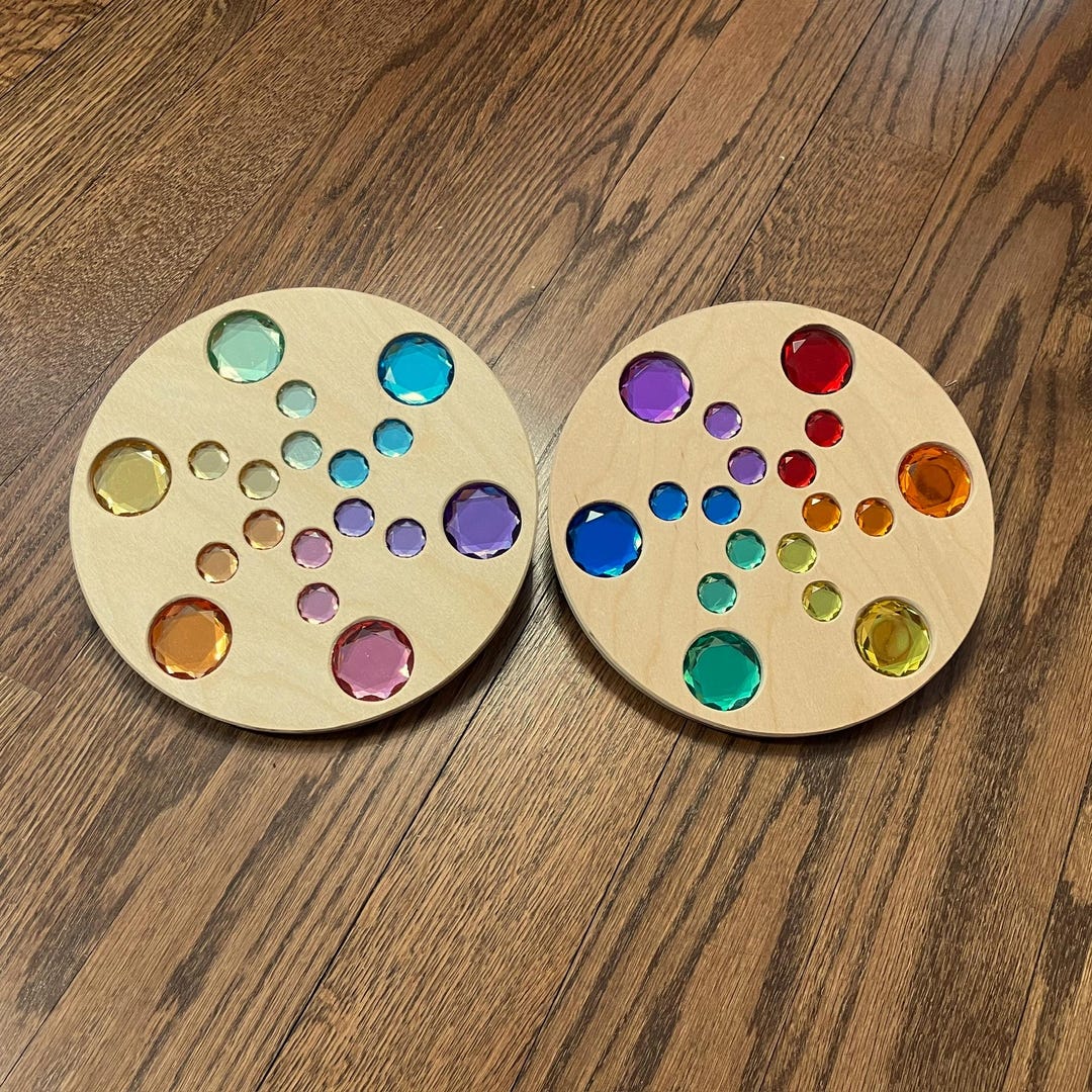 8” Wooden Gem Spinner Sensory Calming Toy - Etsy