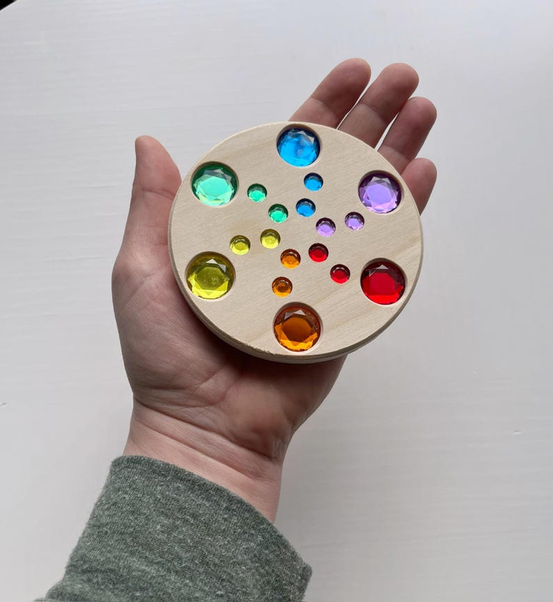 4” Mini Wooden Gem Spinner Sensory Calming Toy - Etsy
