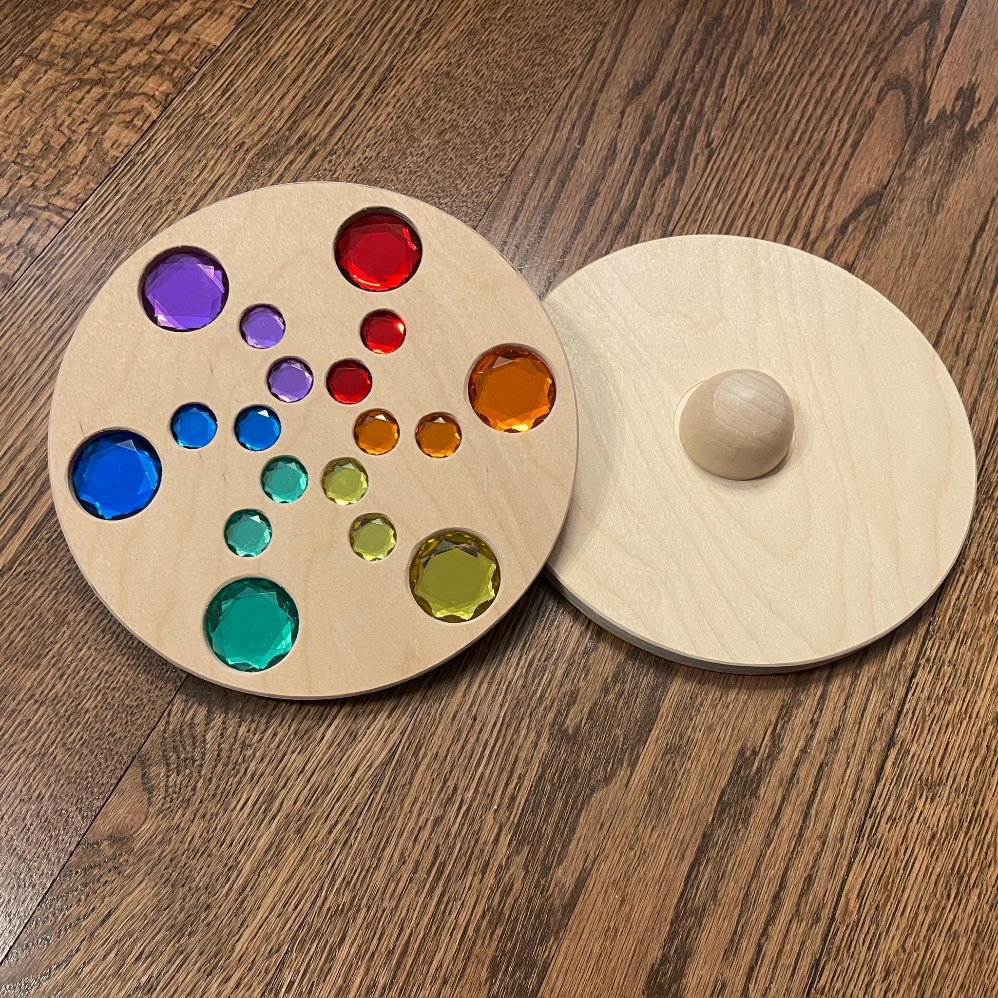 8” Wooden Gem Spinner Sensory Calming Toy - Etsy