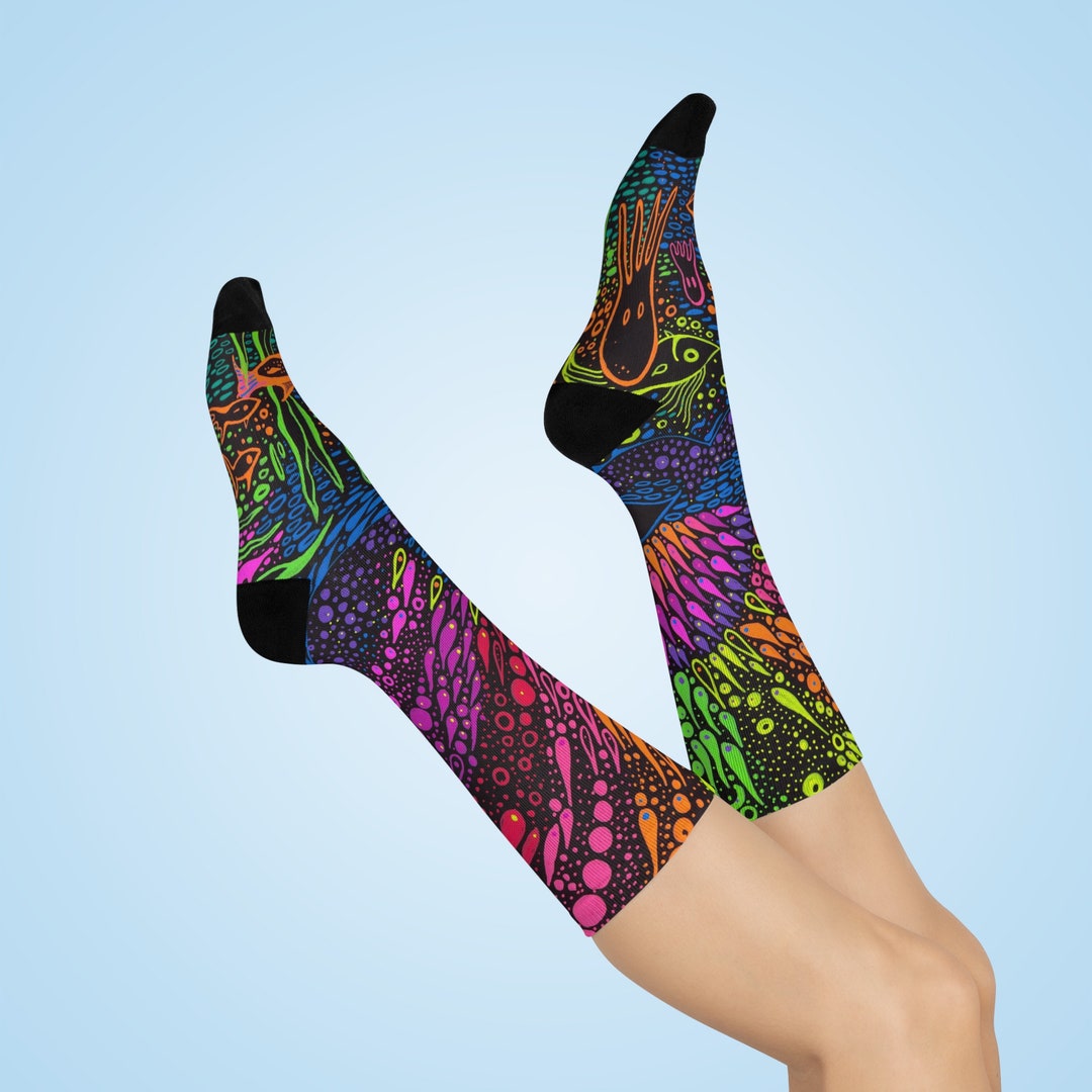 Psychedelic Socks | Trippy Art | Ocean Art | Fun Socks | Groovy Socks | Colorful Socks ...
