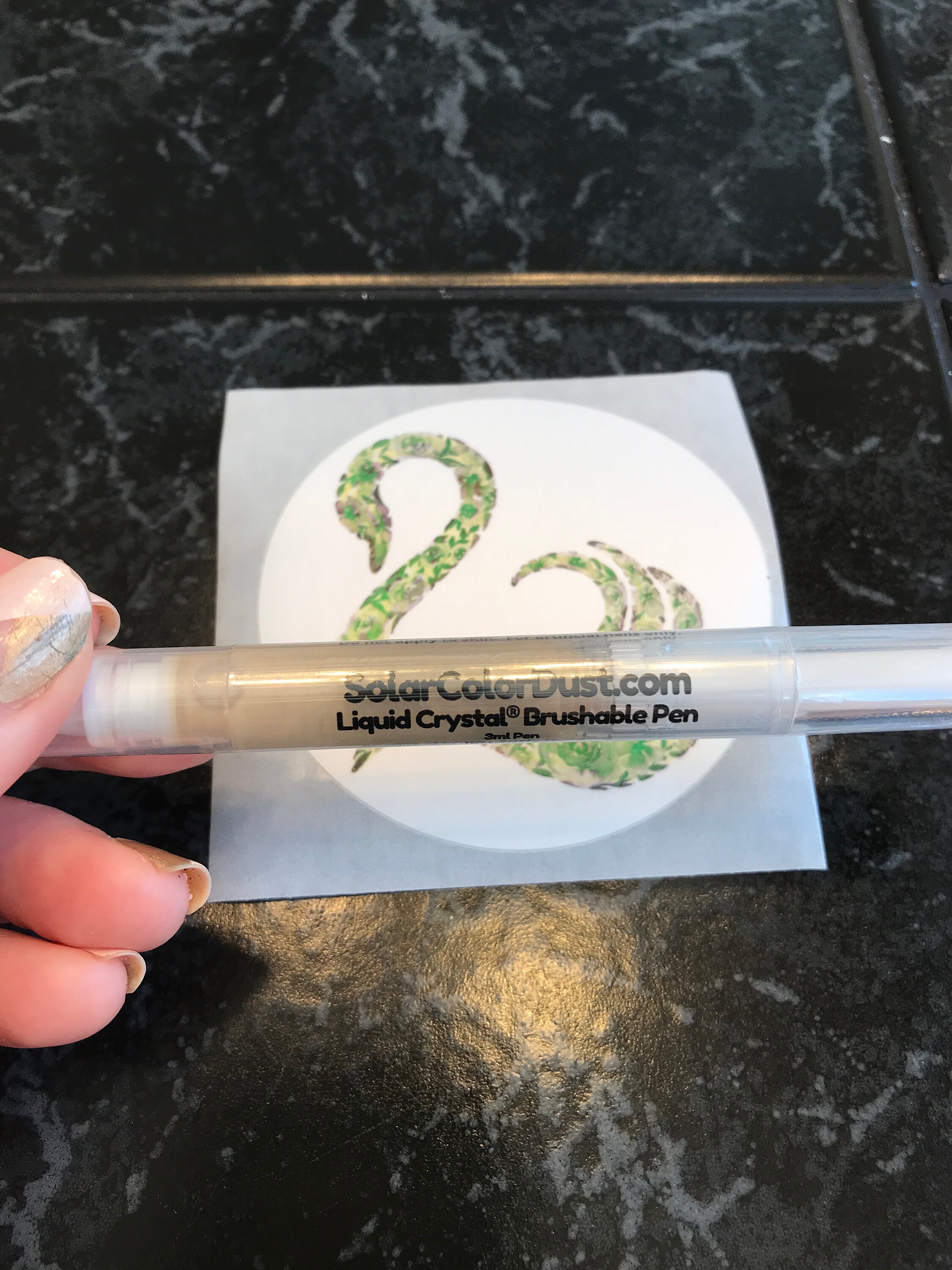 Thermochromic 3 Round Sticker of Original Watercolor Swan | Etsy