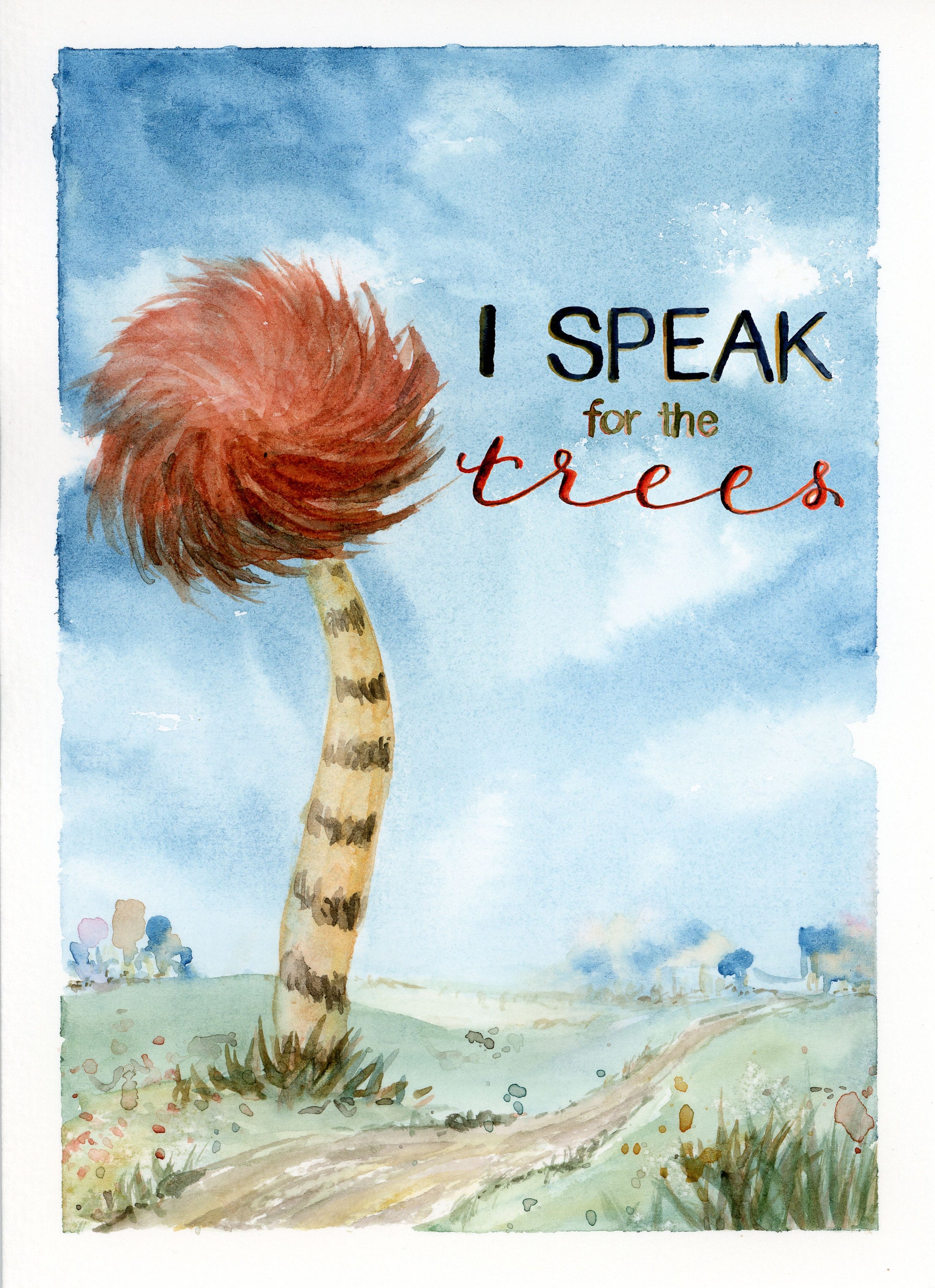 Digital Watercolor Assorted Lorax Quote Paintings/ - Etsy