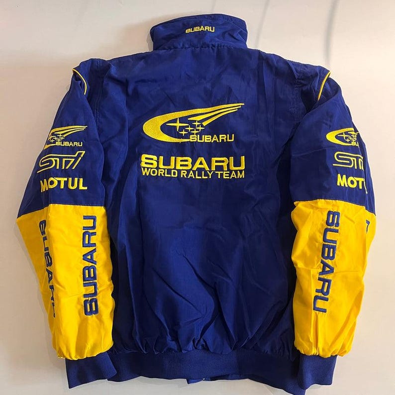 Racing Jacket Subaru F1 Blue Bomber Jacket, Rare Style Streetwear ...