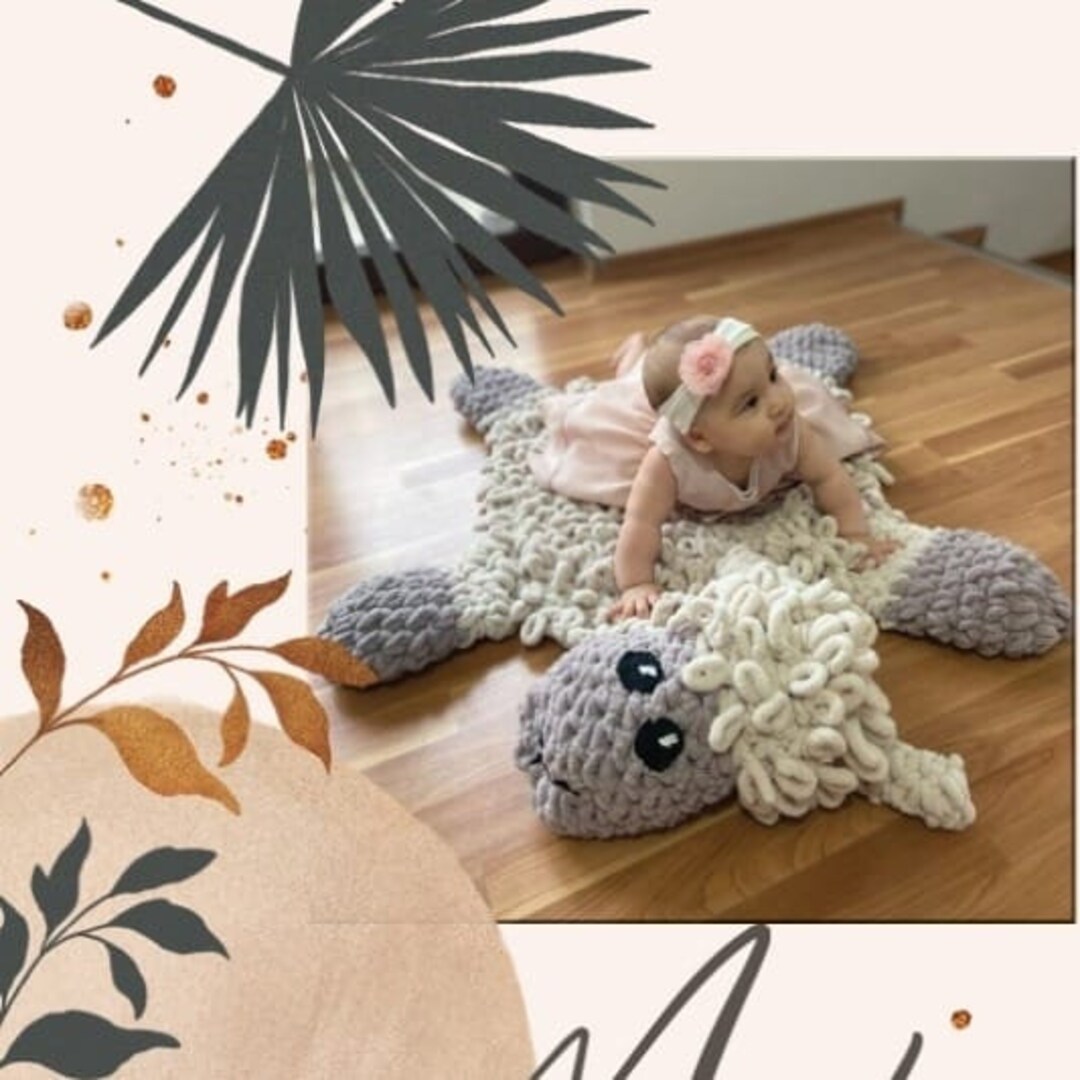 Sheep Baby Rug Hand Made Play Mat Collection Puffy Blanket Sleepmate - Etsy