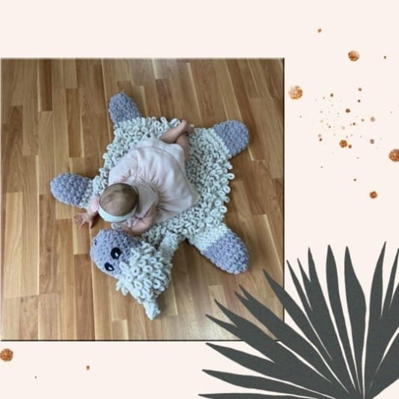 Sheep Baby Rug Hand Made Play Mat Collection Puffy Blanket Sleepmate - Etsy