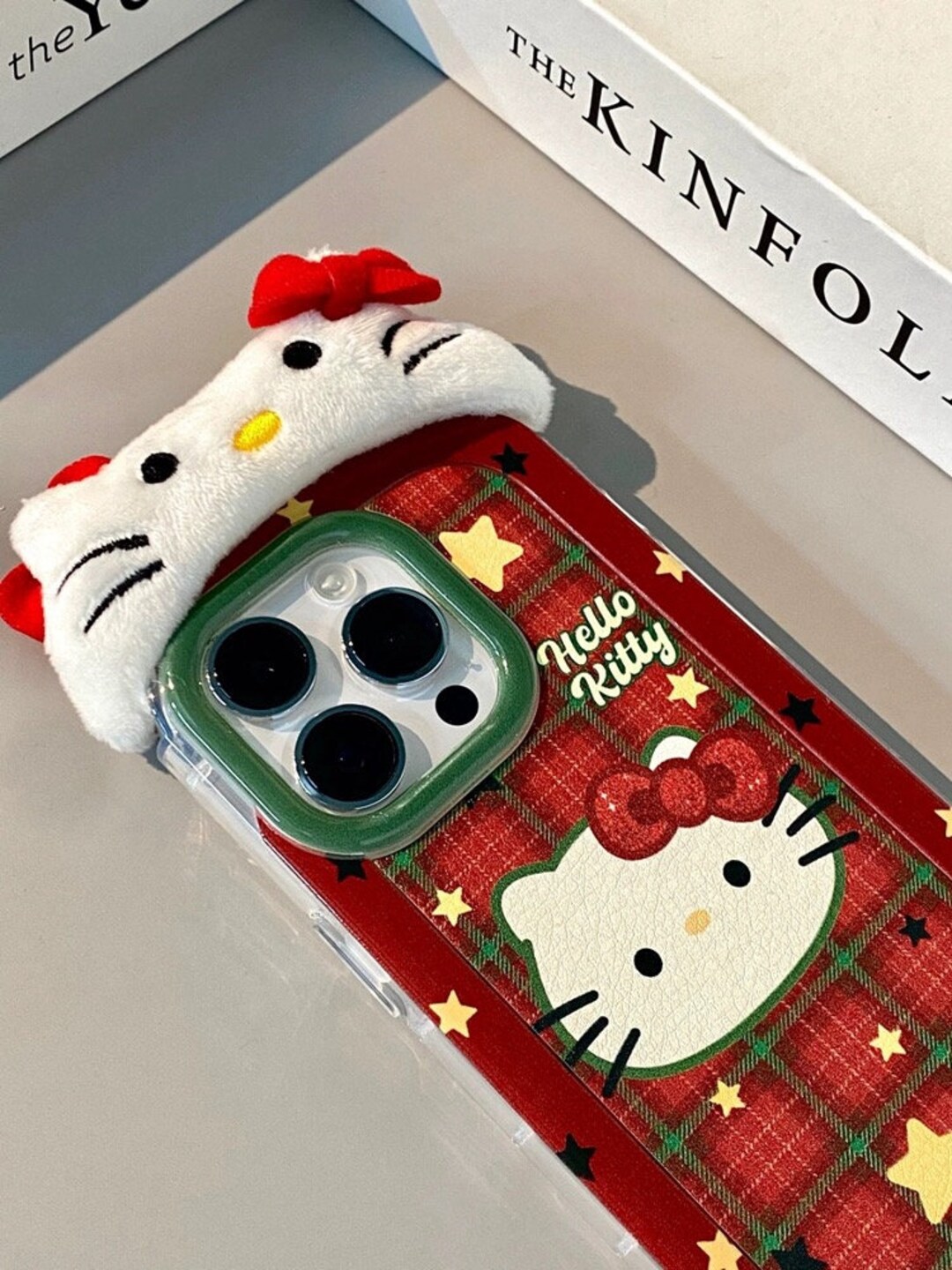 Furry Pink Cat iPhone 15 Case Puffer Handmade Phone Case Y2k - Etsy