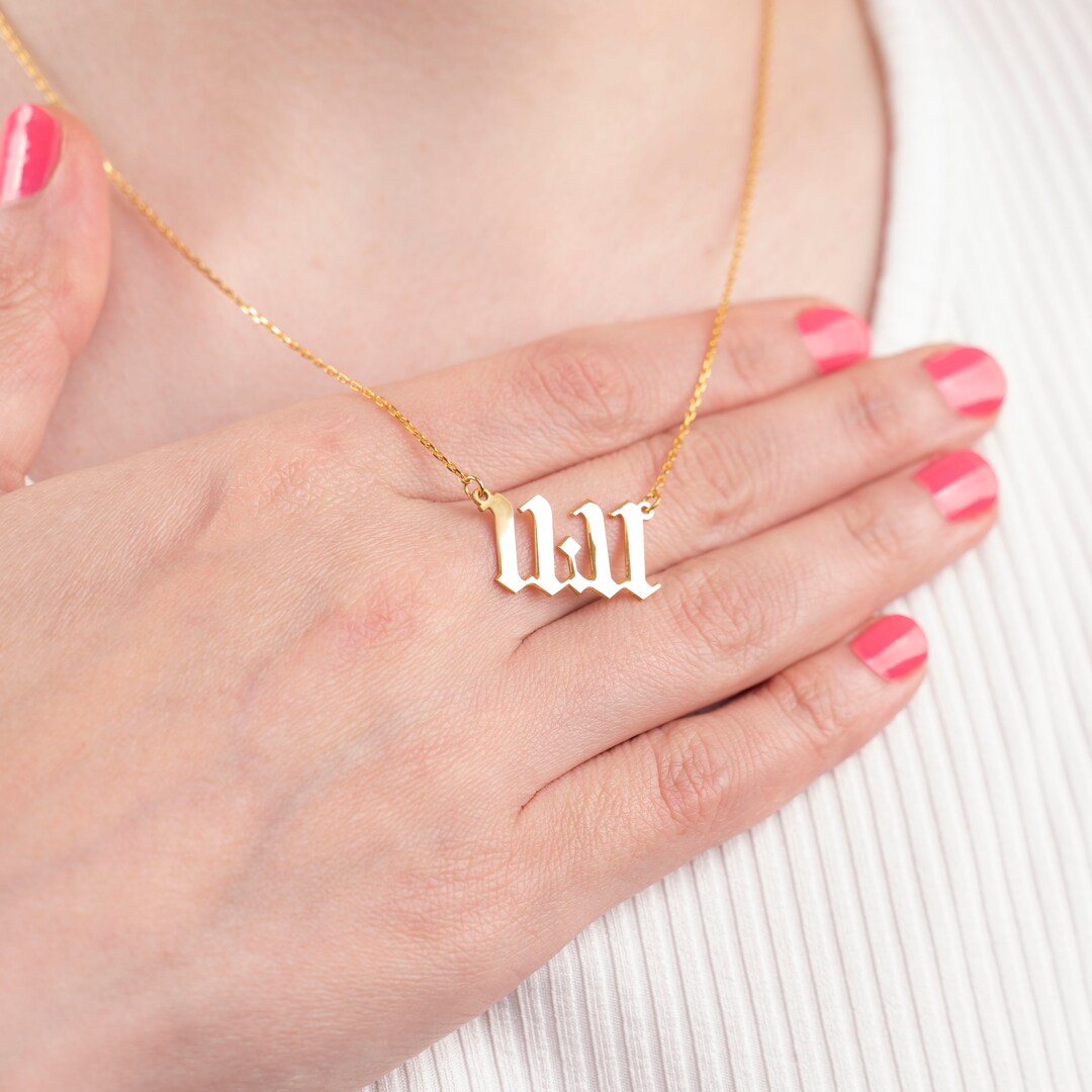 Angel Number Jewelry , 925 Sterling Silver Number Necklace, Angel ...