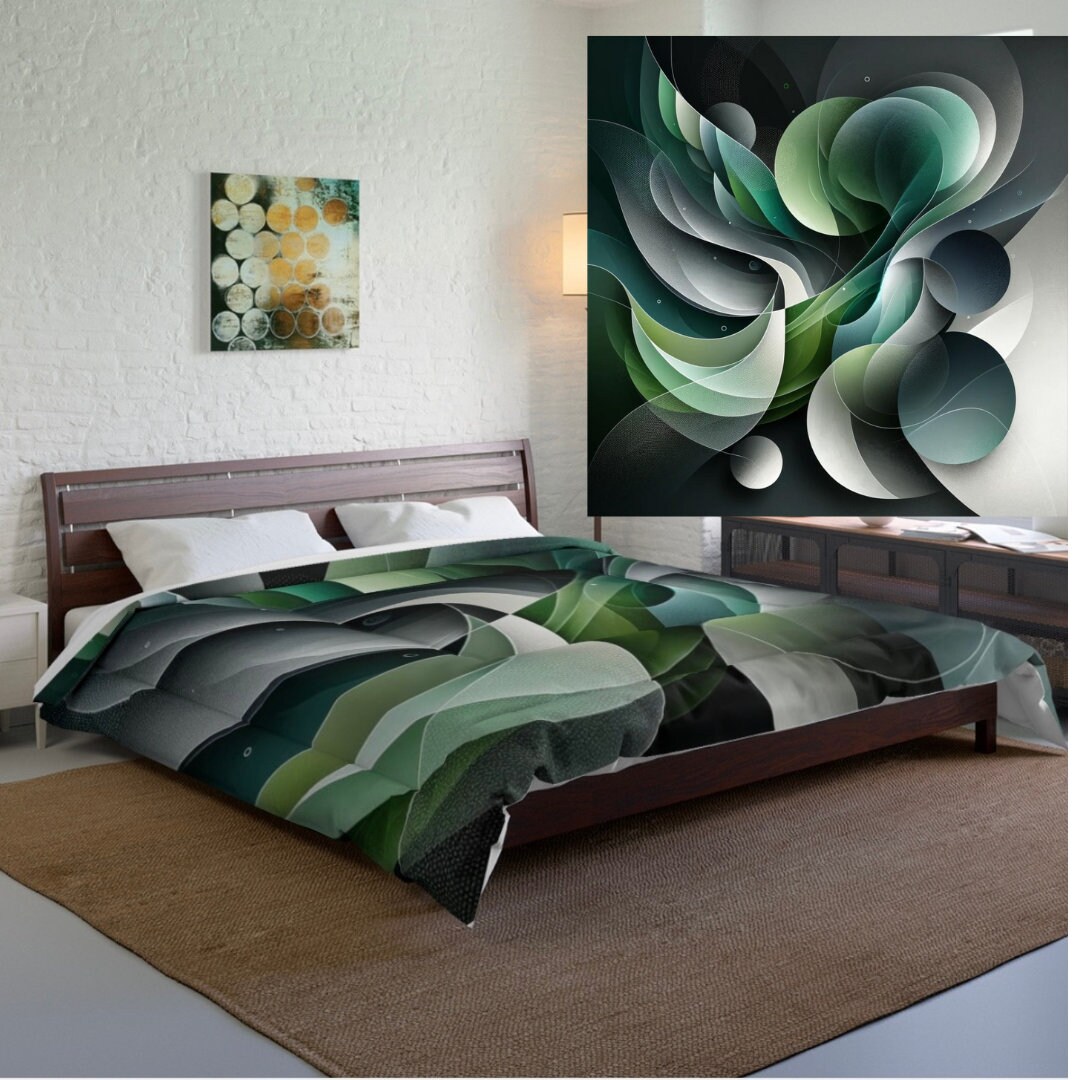 Modern Abstract Design Quilted Comforter Twin Twin XL Full/queen King ...