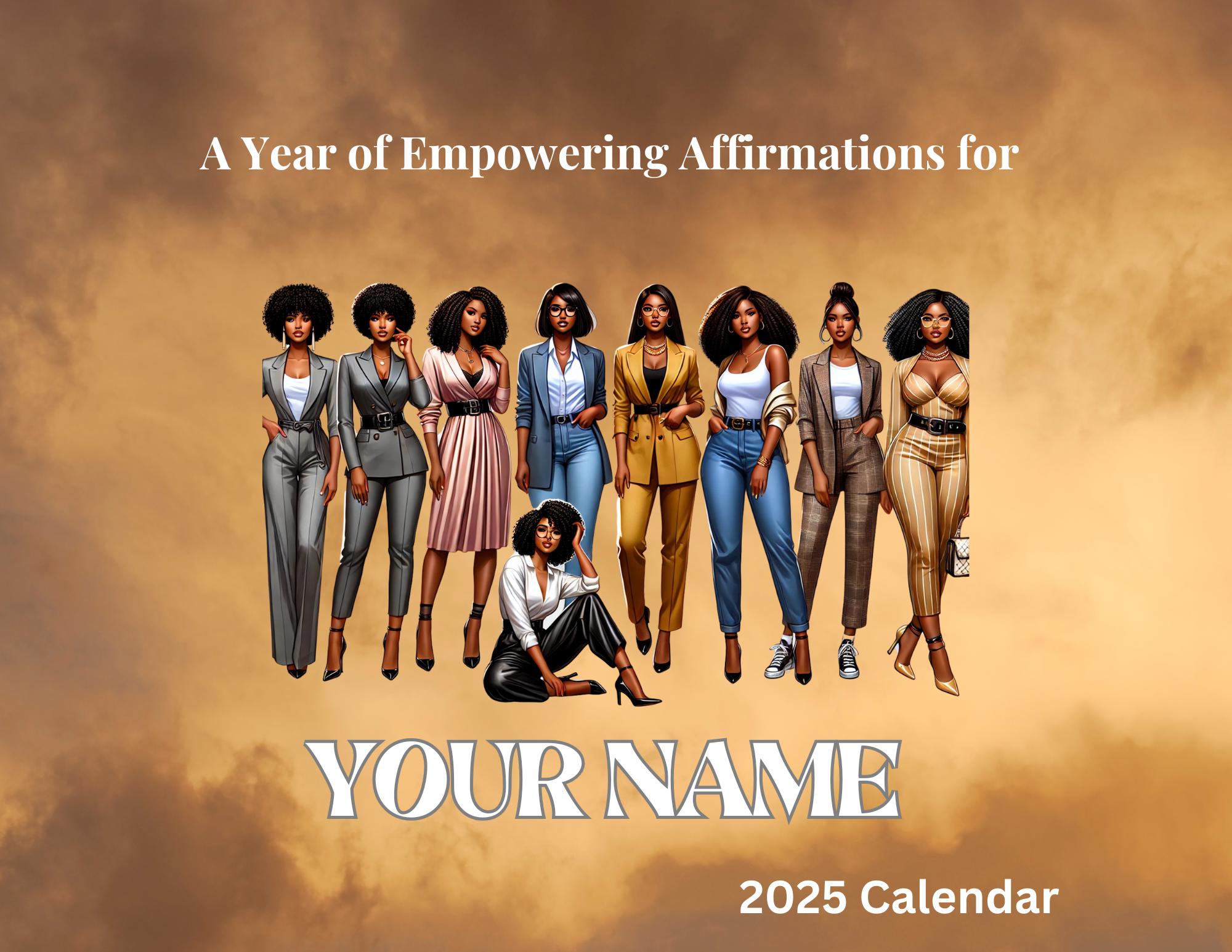 Personalized 2025 Empowerher Affirmations Calendar - Inspirational ...