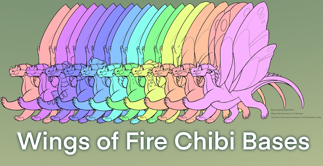Wings of Fire Chibi Bases - Etsy
