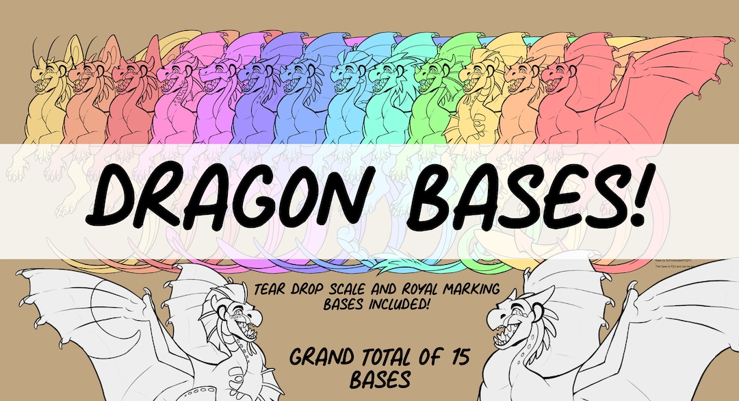Dragon Base Pack | Wings of Fire Bases Included! - Etsy