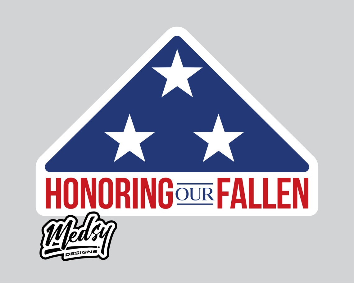 Honoring Our Fallen SVG Sticker Decal Vinyl Design for America Military ...