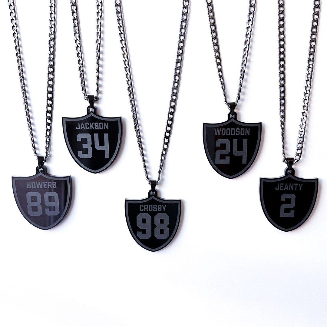Las Vegas Raiders Pendant Necklace: Laser-engraved Acrylic Fan Jewelry ...