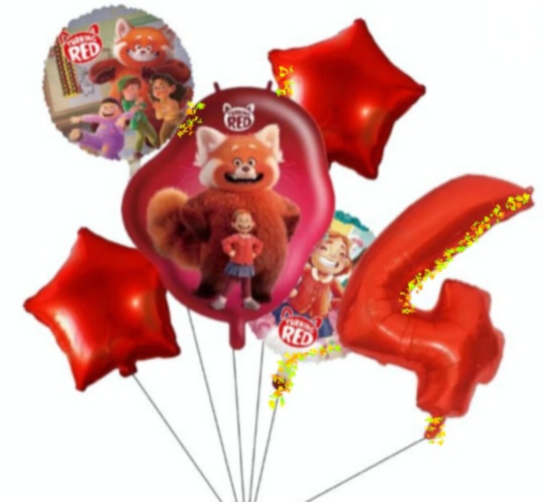 Turning Red Balloons Bouquetbirthday Party - Etsy