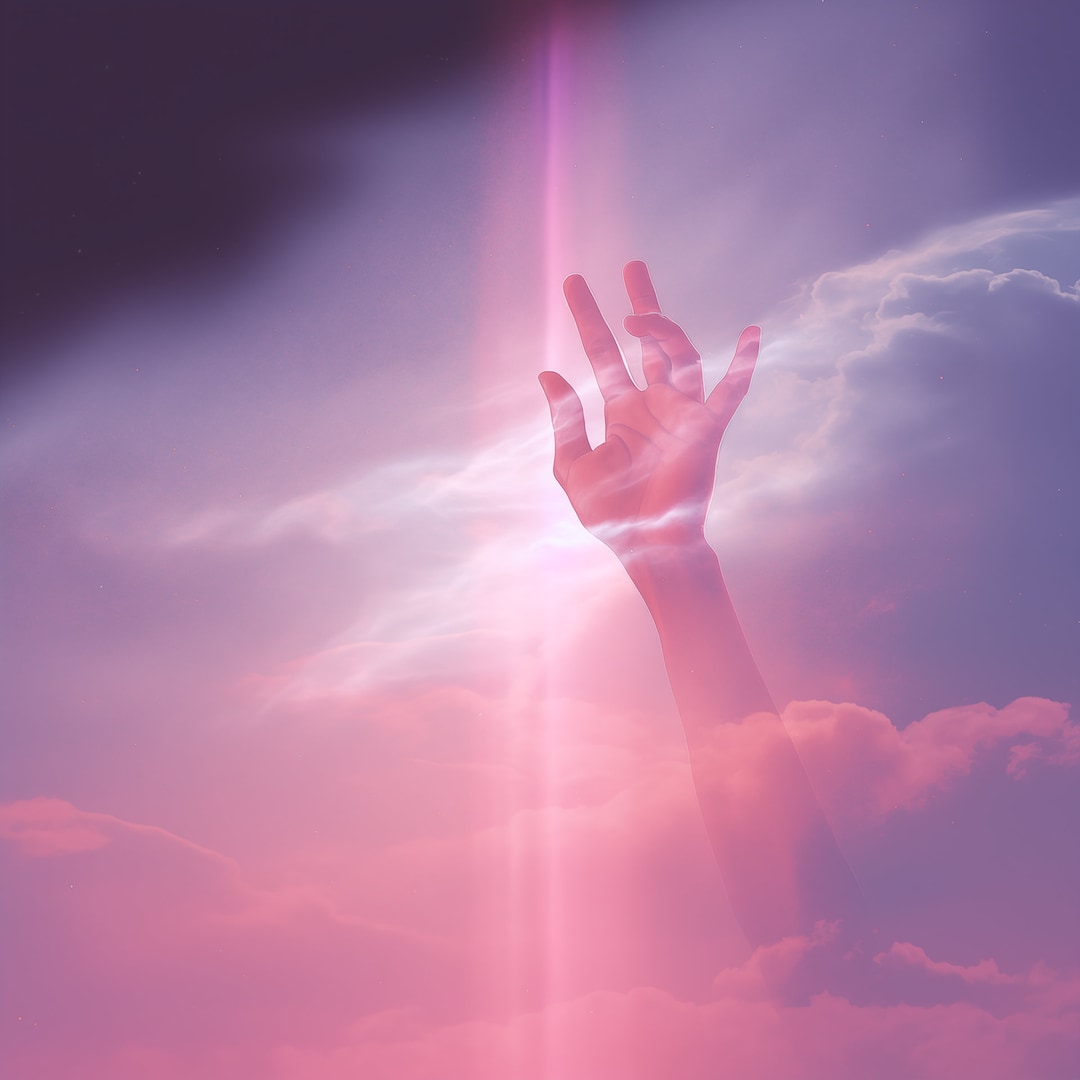 Divine Hand Digital Art Print Wall Art Instant Download Godly Angel Sky ...