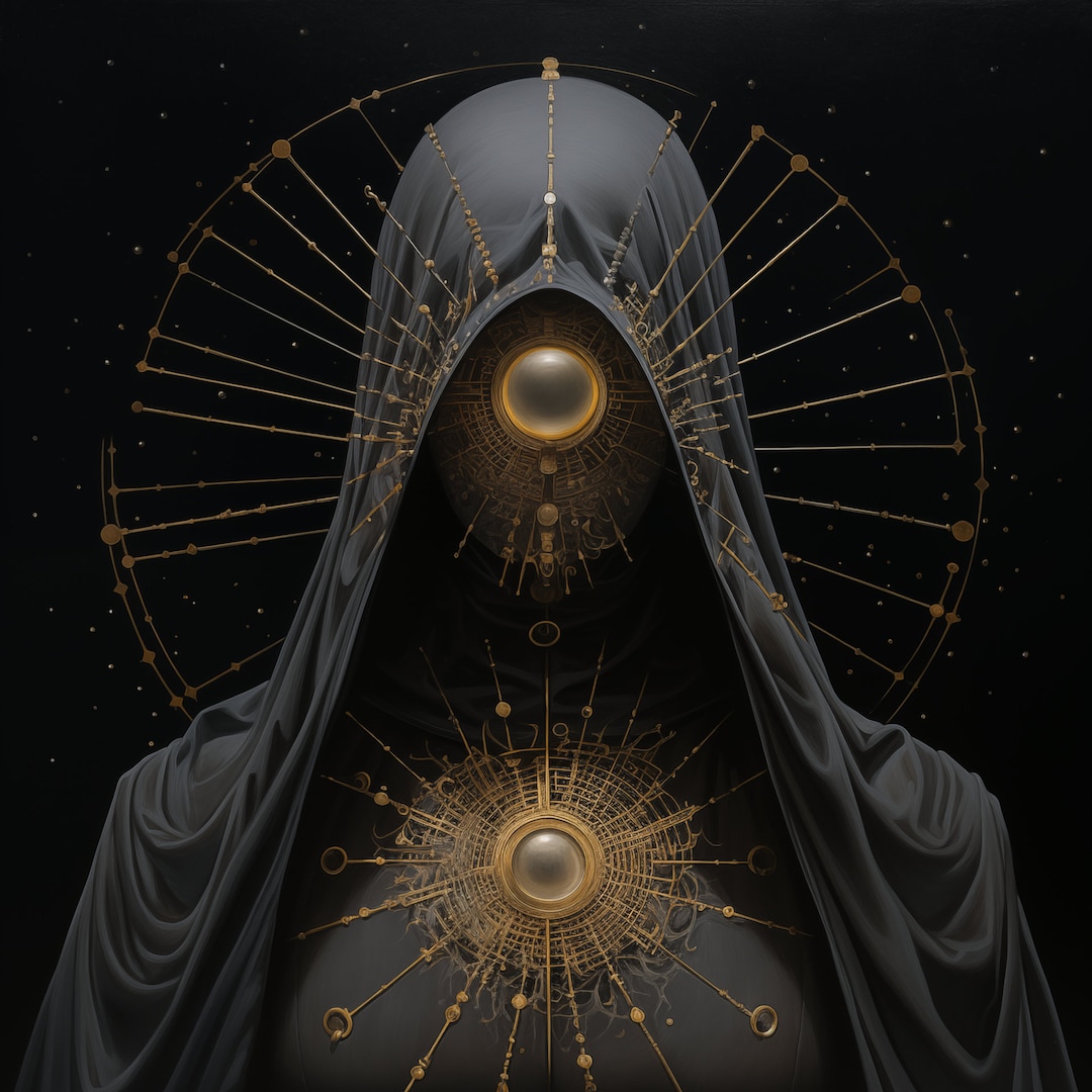 Dark Celestial Digital Art Print Wall Art Instant Download Astrology ...