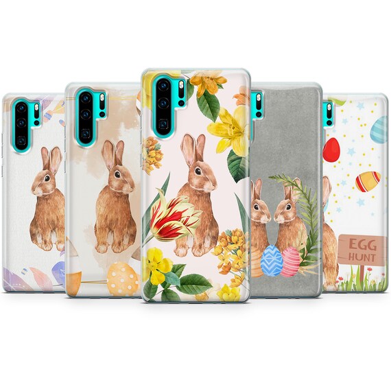 Easter Phone Case Rabbit Eggs Flowers Gel Cover for Huawei - Etsy
