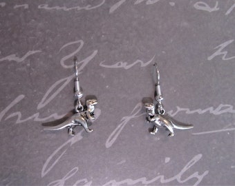 T Rex Earrings Tyrannosaurus Rex Earrings Tiny Dinosaur - Etsy