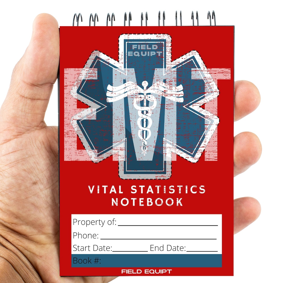 EMT Vital Statistics Notepad - 6 Pack Notebook for First Responder Note ...