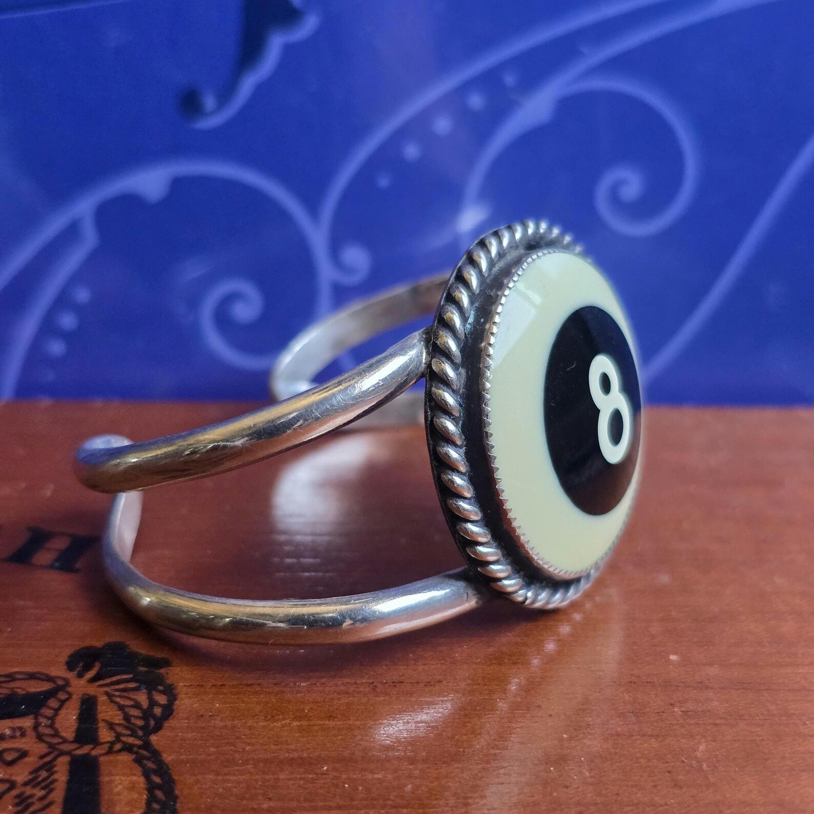 Inverted Billiard Ball Bracelet: Sterling Silver .925, 6.5-6.8" Wrist ...