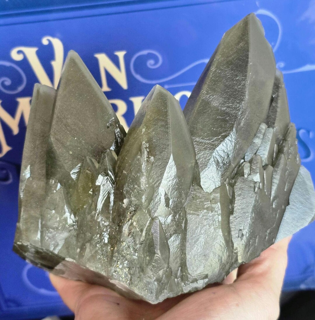 Dragon Scale Black Phantom Calcite With Chalcopyrite Inclusions From ...