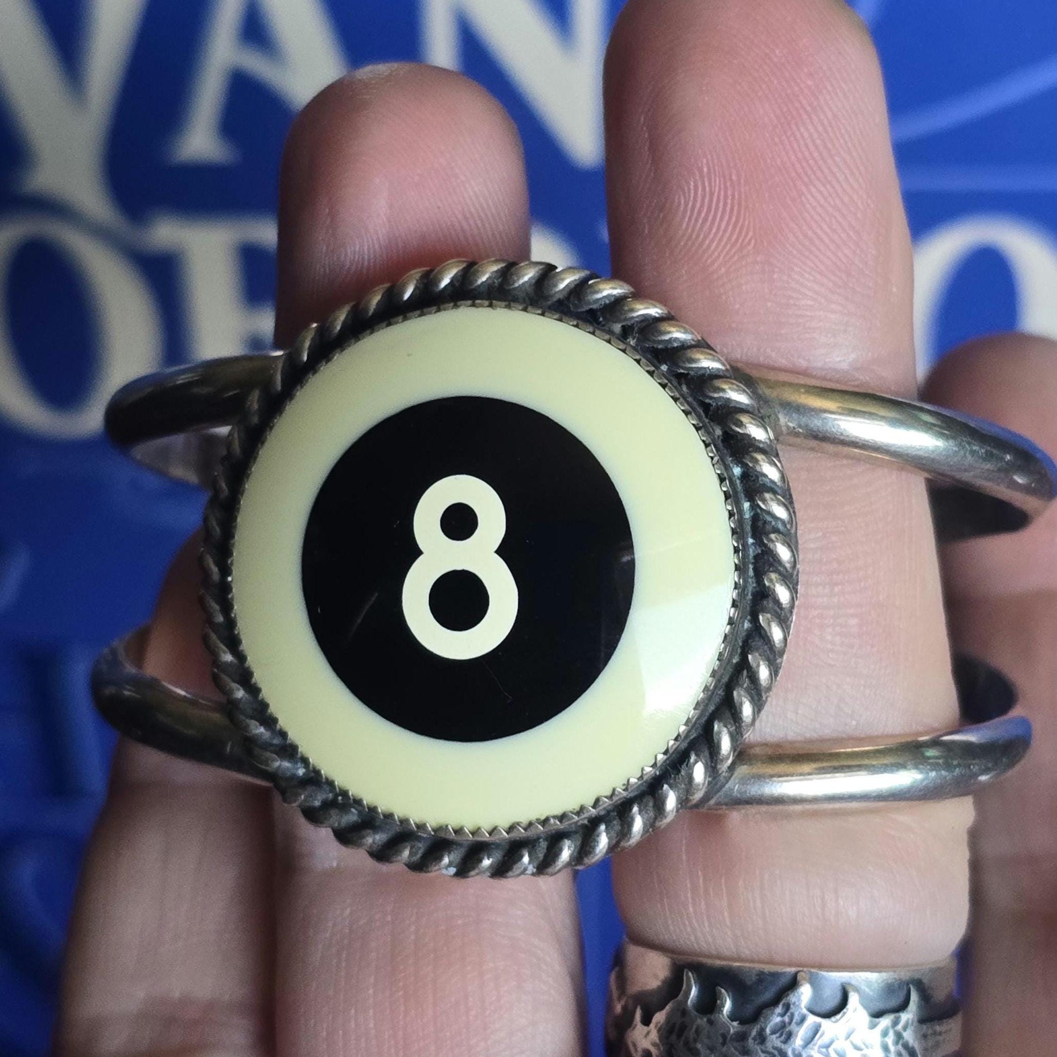 Inverted Billiard Ball Bracelet: Sterling Silver .925, 6.5-6.8" Wrist ...